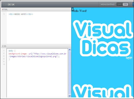 Simulador CSS e HTML – Ótimo para iniciantes… ~ Visual Dicas